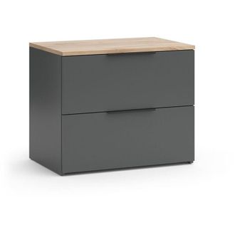 Vicco Sideboard Wido, Anthracite, 60 x 50 cm avec 2 tiroirs