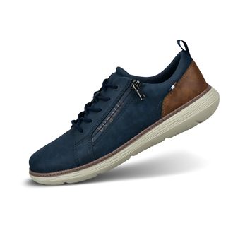 Bugatti Herren EIN klassischer Sneaker mit Einer leichten Sohle und Zipper, dunkelblau, 46 EU