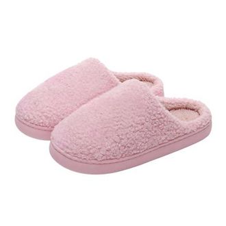 Generic Pantoufles dhiver pour femme - Style classique - Couleur unie - Antid&eacute;rapantes - Respirantes - Chaudes - Pour lint&eacute;rieur et lext&eacute;rieur, rose, 37.5 EU