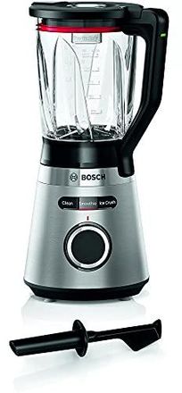 Bosch Standmixer, Smoothie Maker, 30,000 U/min, 1200 W, Edelstahl-Messer, 1,5l ThermoSafe Glasbehälter, spülmaschinengeeignete Teile, Made in Europe, VitaPo