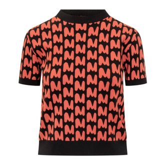 Msgm Msgm, Femme, Pulls, Multicolore, Taille: 38 FR TheMwave Jacquard Knit Top