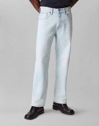 Calvin Klein Jeans Straight Jeans im 90er-Stil in sonnengebleichter Waschung-Weiß