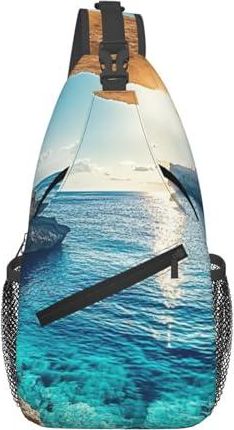 Generic Sac &agrave; bandouli&egrave;re Sea Cave Coastal Scenery - Sac &agrave; bandouli&egrave;re de voyage pour homme - Sac &agrave; dos de randonn&eacute;e