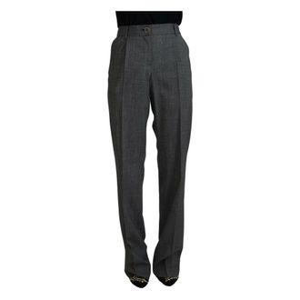 Dolce & Gabbana Femme, Pantalons, Gris, Taille: 36 FR High Waist Pants
