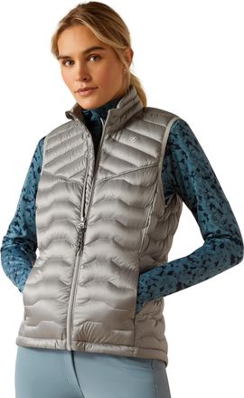 Ariat Womens Ideal Down Gilet in Iridescent Ultimate Grey, Size X-Large, by Ariat