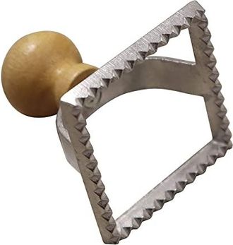 Fackelmann Fackelmann Emporte-pi&egrave;ce raviolis 40923 Ausstechform, quadratischer Teigausstecher f&uuml;r Ravioli, 6 x 6 x 7,2 cm, Holz, Edelstahl