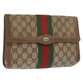 Gucci Pochette Vintage Pre-owned - Femme - Pre-owned - Beige - Taille: ONE Size