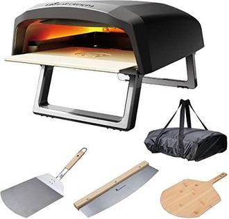 Masterpro MasterPro Pizza Oven | Four à Pizza | Four à gaz portable Cuisson rapide jusquà 500ºC | Pizzas prêtes en 60 secondes | Pelle à pizza, coupe-pizza et p