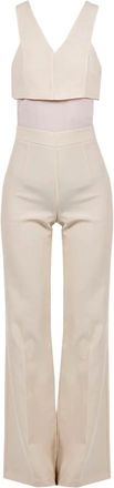 Patrizia Pepe Combinaison ajust&eacute;e &agrave; col en V - Femme - Combinaisons et Ensembles - Beige - Taille: 30 FR