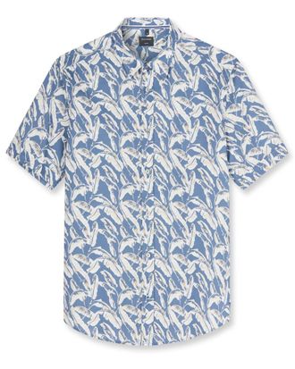 Olymp Casual, Regular Fit, Kurzarmhemd aus Baumwolle mit Print in