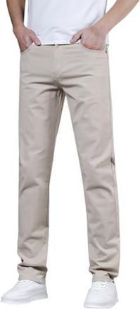 Generic Pantalon de surv&ecirc;tement pour homme en tissu extensible pour la gym, lentra&icirc;nement, le sport, respirant, taille &eacute;lastique, confortable, beige, 6XL