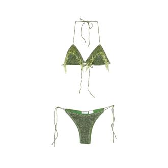 Os&eacute;ree Femme, Maillots de bain, Vert, Taille: 40 FR Lumi&egrave;re Lurex Bikini
