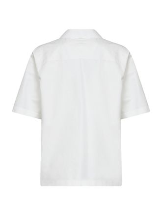 Bottega Veneta Mens Bowling Shirt Chalk Cotton Poplin White