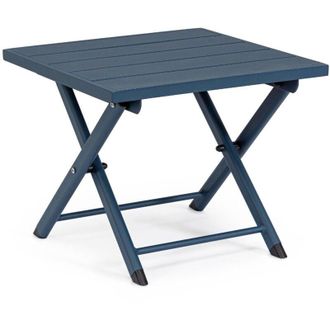 Hellin Hellin - Table basse de jardin pliante en aluminium navy - taylen