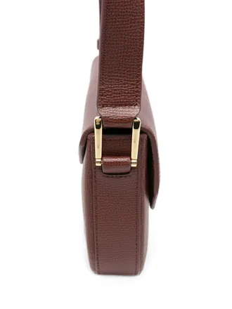 Emporio Armani Textured Leather Crossbody Bag - Brown