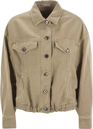 Brunello Cucinelli Femme, Vestes, Beige, Taille: 40 FR Veste &agrave; quatre poches