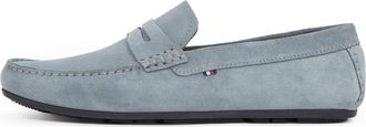 Tommy Hilfiger Herren Loafer aus Wildleder, Grau (Overcast Grey), 40