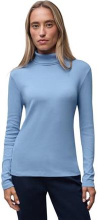 Street One 3228577 T-Shirt Basique à col roulé, Bleu givré, 42 Femmes