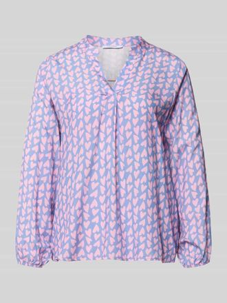 Zabaione Bluse aus Viskose mit Serafino-Ausschnitt Modell Ja44nina