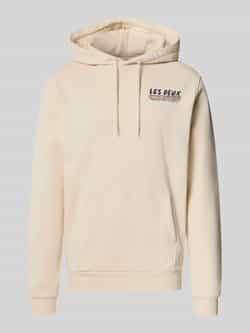 Les Deux Hoodie aus reiner Baumwolle mit Logo-Print Modell Record