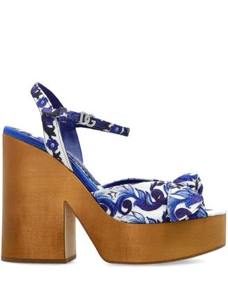 Dolce & Gabbana sandales à fleurs 125 mm - Blanc