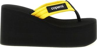 Coperni Femme, Chaussures, Jaune, Taille: 40 EU Sandales compens&eacute;es &agrave; logo