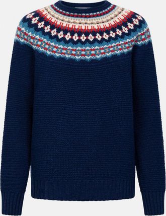 Erib&eacute; ERIB&Eacute; Pullover Stoneybrek Damen Blau Rot Fairisle