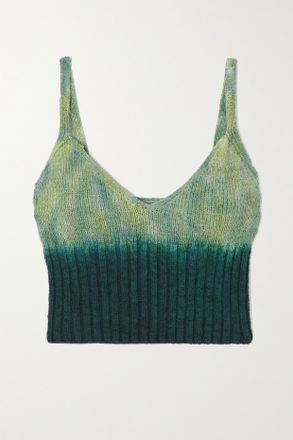 Altuzarra Haut Raccourci En Soie - Vert