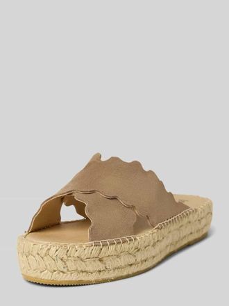 Espadrij Slides aus Leder mit leicht profilierter Sohle Modell LYON
