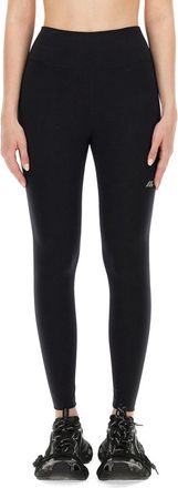 Balenciaga Logo-Embroidered Stretch Polyamide Leggings - Black