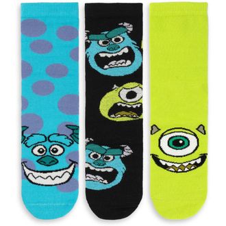 Disney Monsters Inc Mike Sully Chaussettes mollet lot de 3