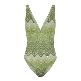 MC2 Saint Barth Femme, Maillots de bain, Vert, Taille: 40 FR Mavi Classical Band Triangle One-piece Swimsuit Rachel