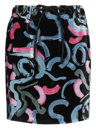 Emporio Armani minijupe imprimée - Noir