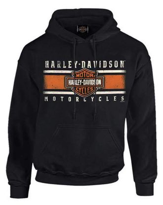 Harley-Davidson Harley-Davidson Herren Kapuzenpullover, Fleece, Schwarz - Schwarz - Gro&szlig;