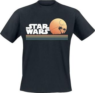 Star Wars Beach Club Homme T-Shirt Manches Courtes Noir 5XL 100% Coton Regular/Coupe Standard