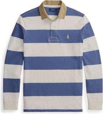 Ralph Lauren Rugbyshirt mit Blockstreifen und Pony-Stickerei, Classic Fit in