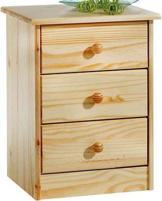 IDIMEX Table de chevet rondo, en pin massif vernis naturel