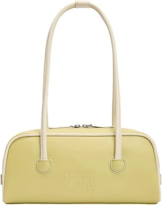 Marge Sherwood Femme, Sacs, Vert, Taille: ONE Size Soft Boston Leather Ew Piping Bag