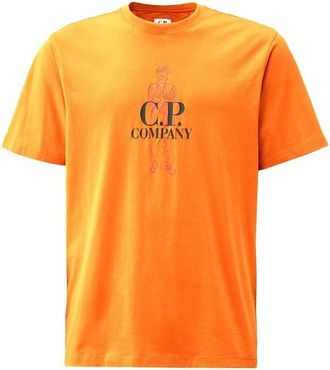 C.P. Company C.p. Company, Homme, Tops, Orange, Taille: 3XL T-Shirt