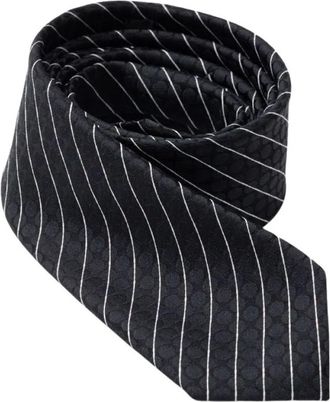 Dolce & Gabbana Gestreifte Krawatte - - Accessories - Herren - Schwarzk - ONE SIZE