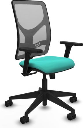 Piqueras y Crespo B&uuml;rostuhl mit 3D-Armlehnen, h&ouml;henverstellbare Lendenwirbelst&uuml;tze. Ausgestattet mit 3 Positionen und Schneidschaum. Mit Rollen von 65 mm Nylon. Grau/T&uuml;