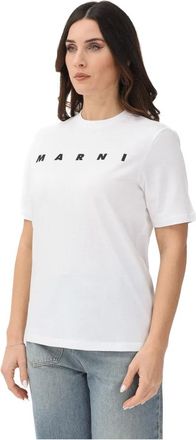Marni Femme, Tops, Blanc, Taille: 40 FR T-shirt &agrave; Manches Courtes