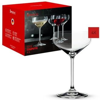Spiegelau Coupette Gläser 290 ml, 4 Stück, Style, 4670188, Cocktailgläser aus Kristallglas, Sektschalen spülmaschinenfest