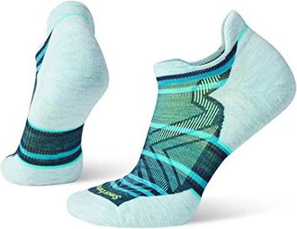 Smartwool Run Targeted Cushion Stripe Low Ankle Chaussettes Basses à Rayures rembourrées pour Femme, Bleu Nuit, Small