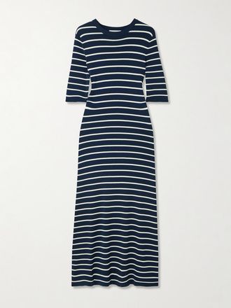 Altuzarra Kitty Midikleid Aus Gestreiftem Jersey - Blau