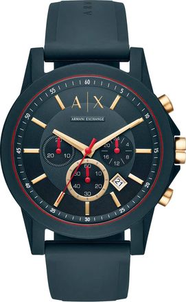 A|X Armani Exchange Uhren - Chronograph Silicone Watch - Gr. unisize - in Blau - für Damen
