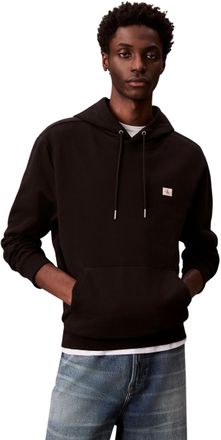 Calvin Klein Herren Hoodie Terry Badge mit Kapuze, Schwarz (Black), L