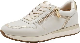 Tamaris Comfort Damen Sneaker flach Rund mit Rei&szlig;verschluss, Wei&szlig; (Offwhite), 41 EU