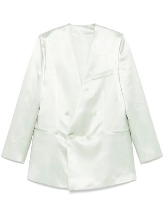 Philosophy di Lorenzo Serafini blazer à fini satiné - Vert