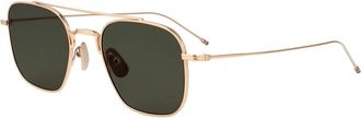 Thom Browne Titanium Squared Aviator Sonnenbrille - - Accessories - unisex - Gelb - ONE SIZE
